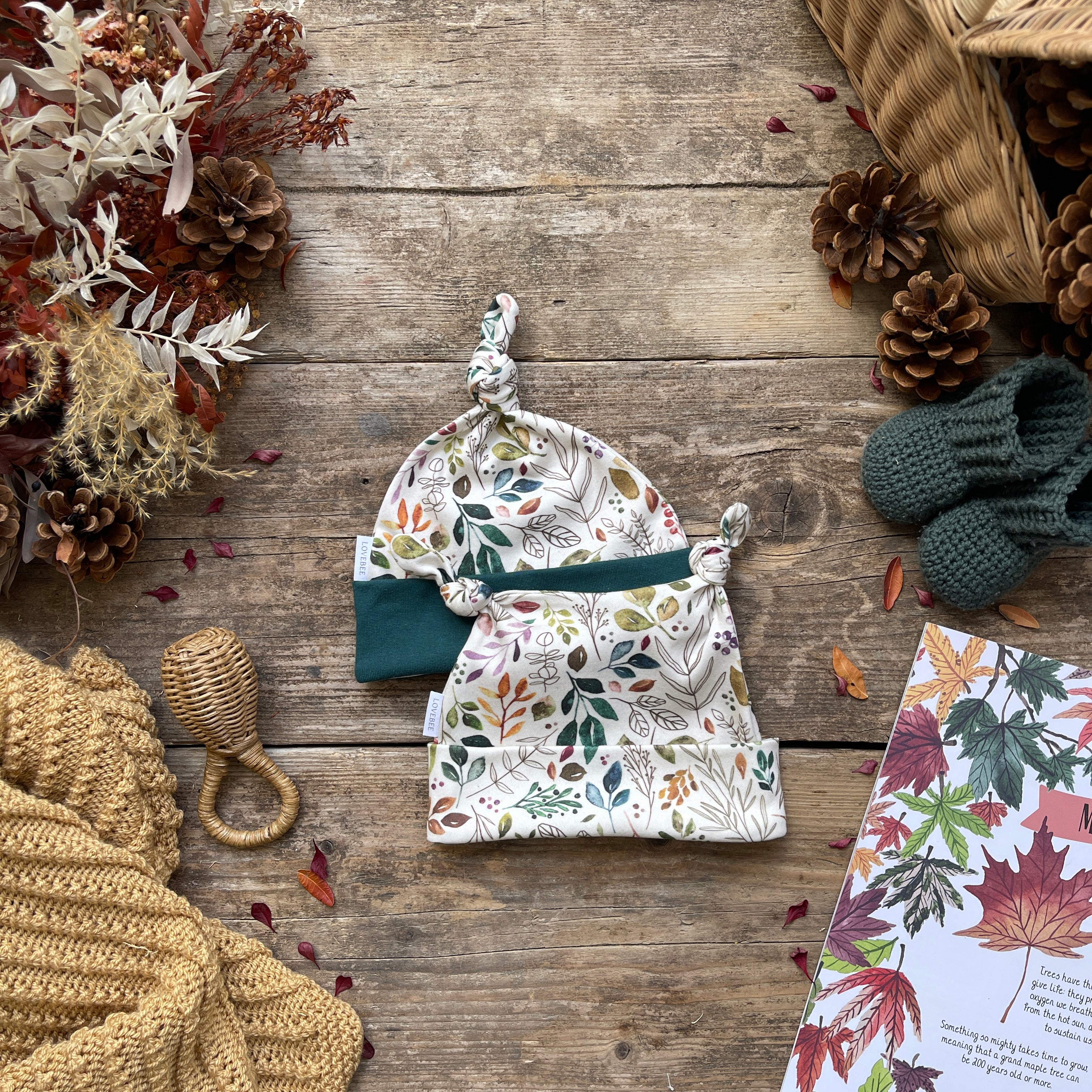 Botanical Sprigs Knotted Hats – LoveBeeBaby