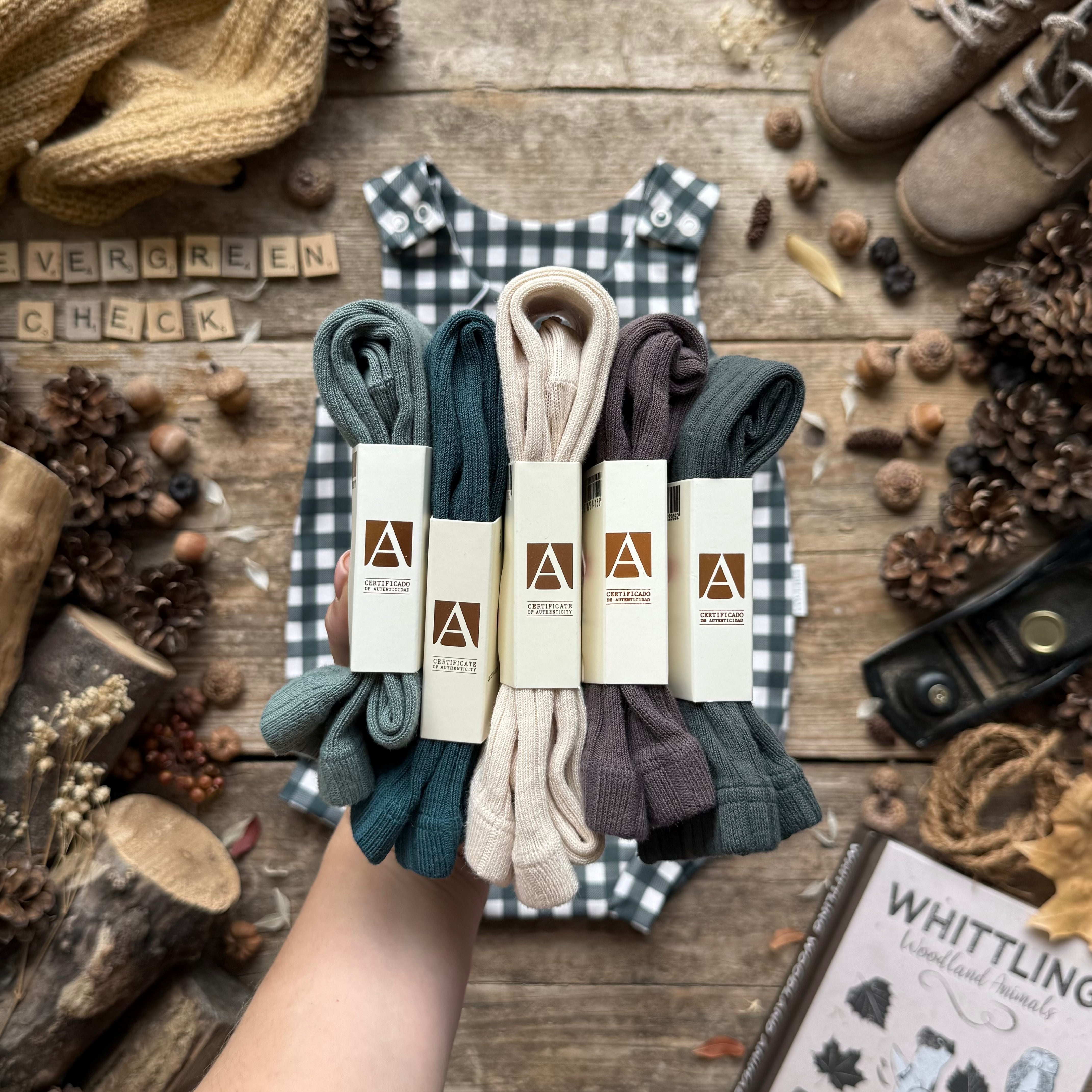 Evergreen Check | Style With Bee | Tights – LoveBeeBaby