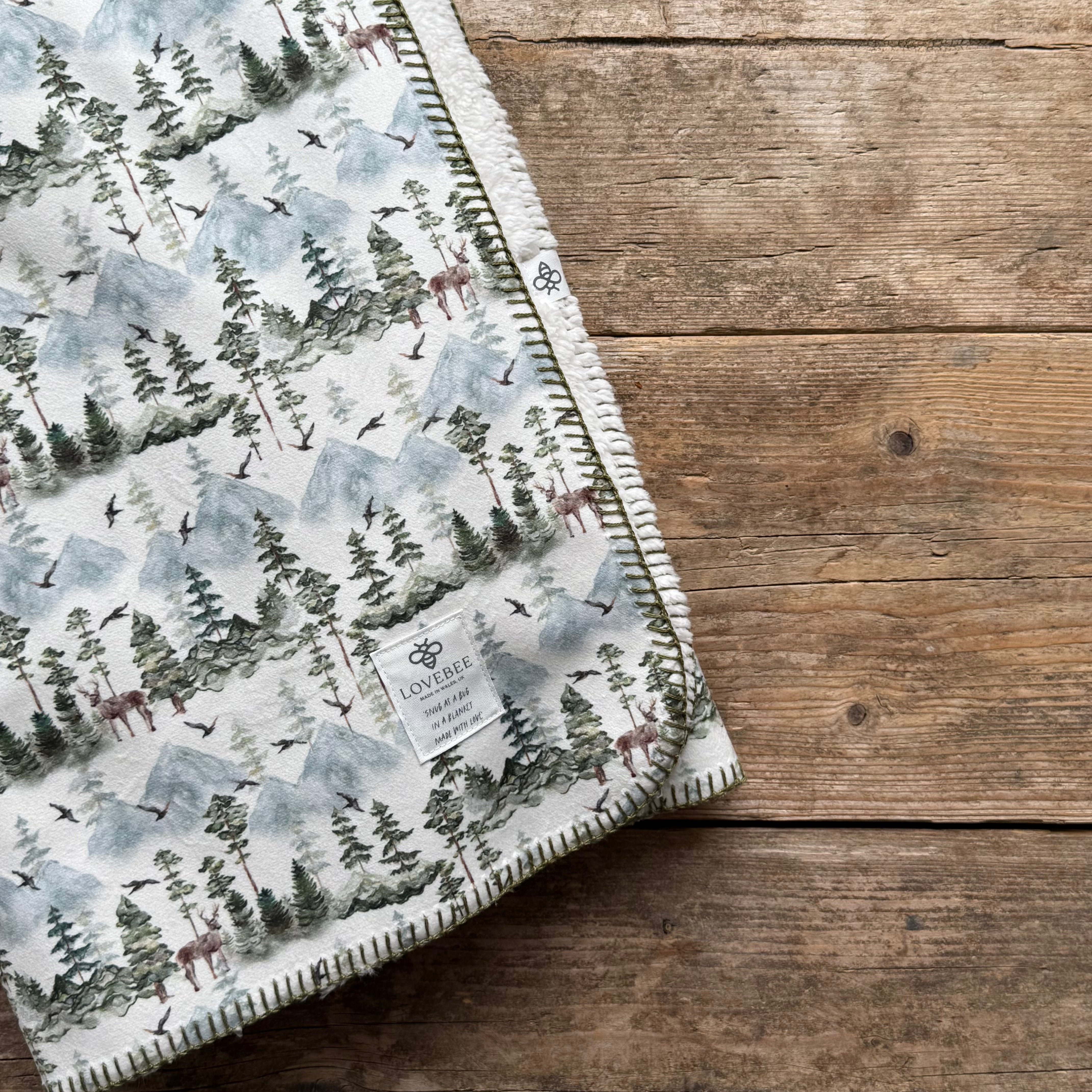 Stag Mountain Teddy Blanket – LoveBeeBaby