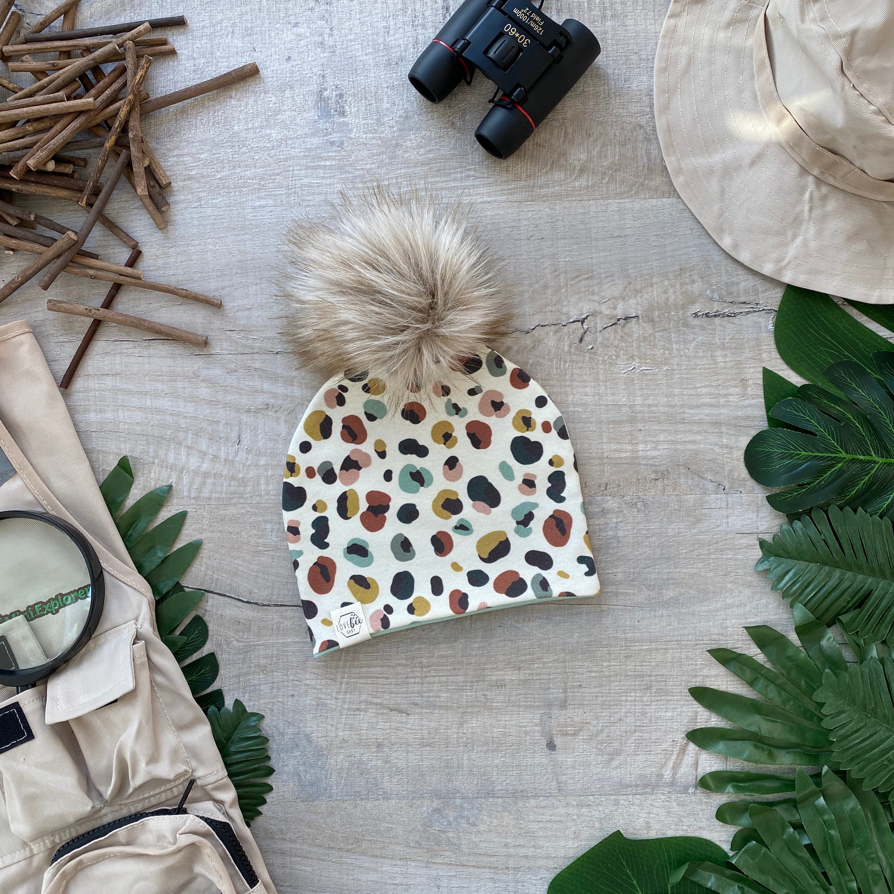 Leopard Bobble Hat – LoveBeeBaby