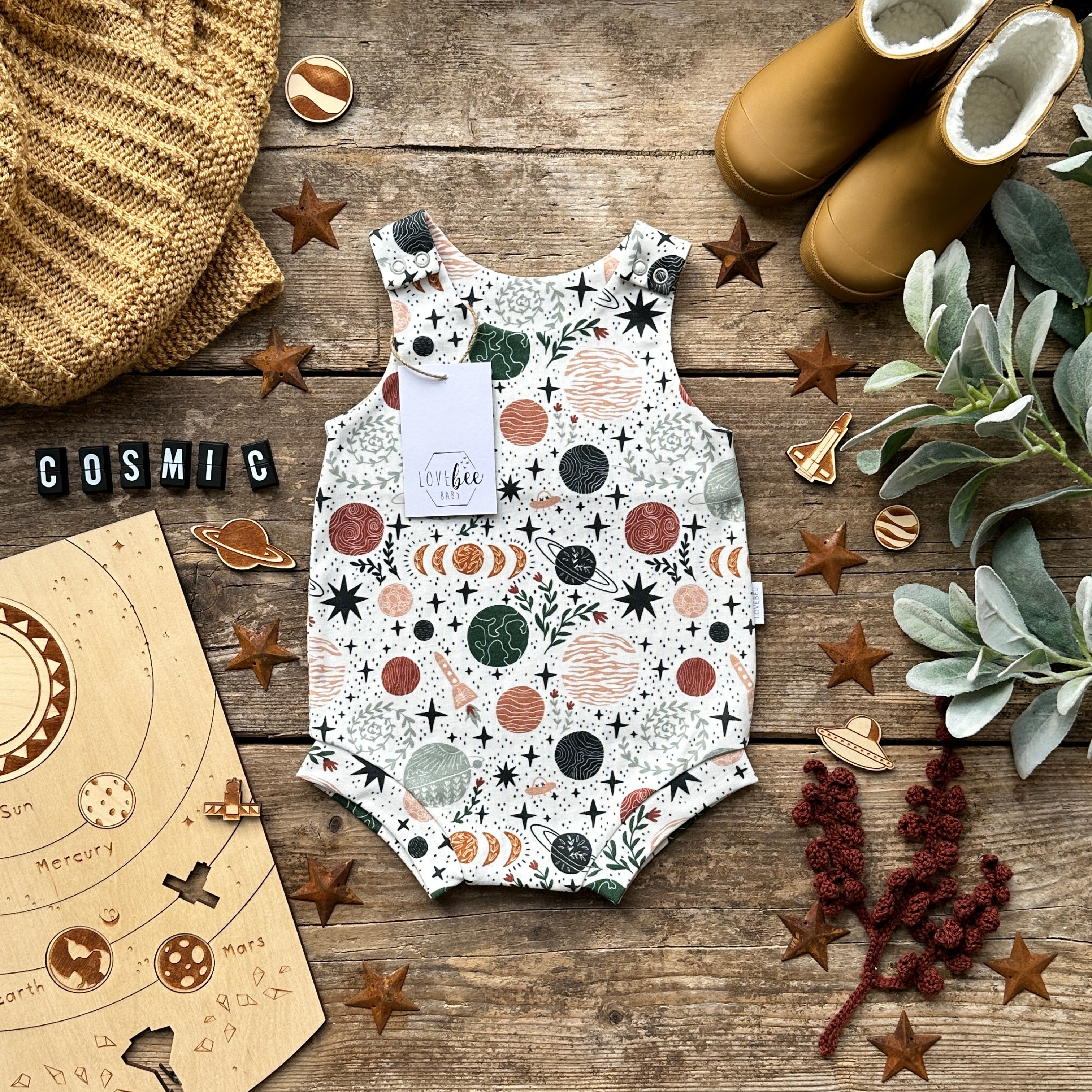 Cosmic Bloomer Romper – LoveBeeBaby